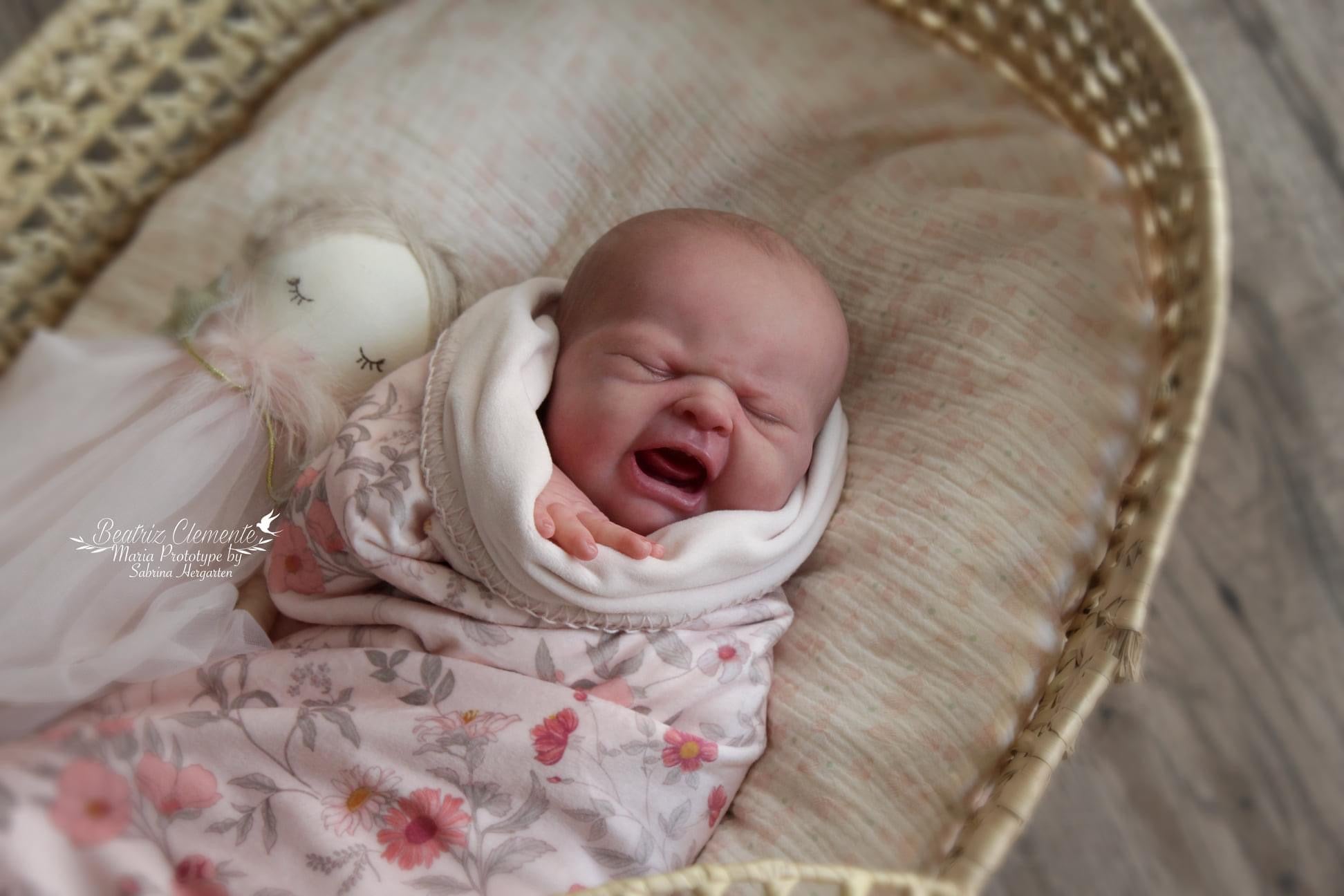Maria by Sabrina Hergarten blank vinyl reborn doll kit. TRU BORN | truborns